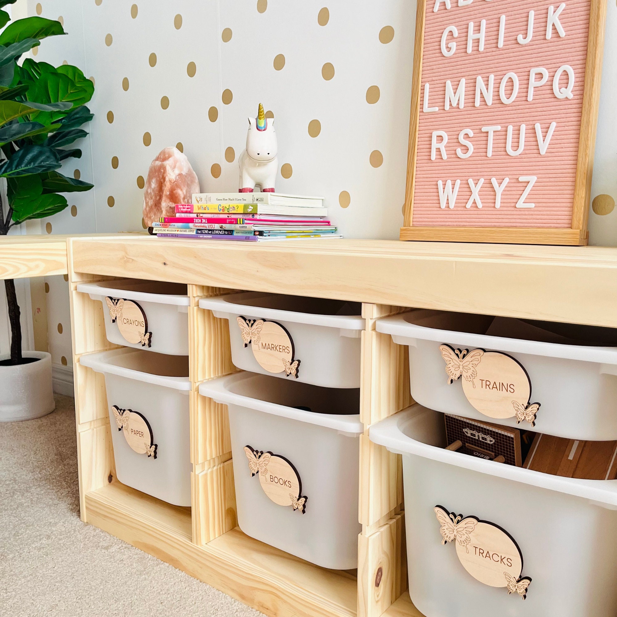 SVG Trofast Bin Labels | Drawer Labels | Modern Kids Playroom ...