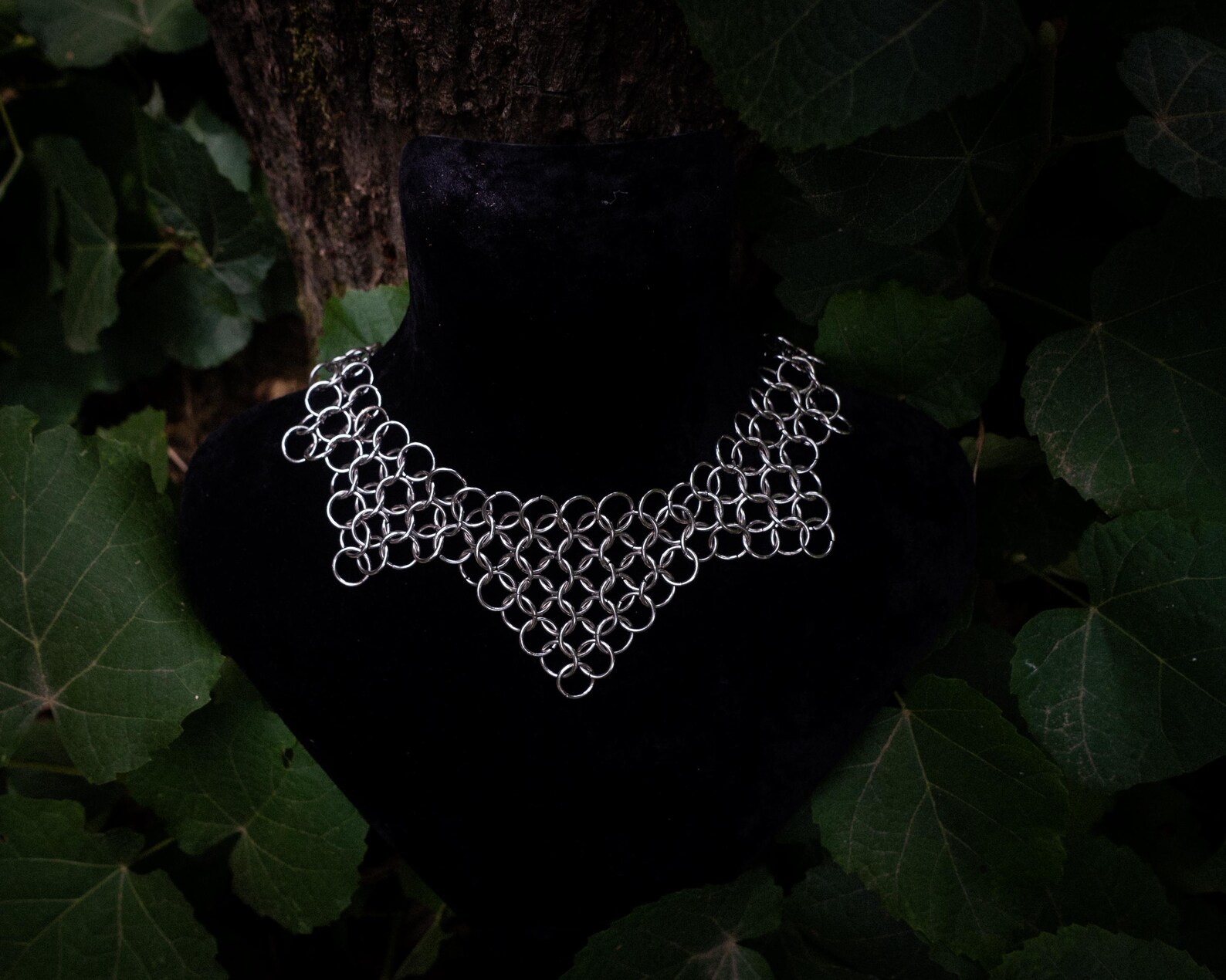 European Chainmail Choker Necklace Medieval Weave Chain Alternative ...