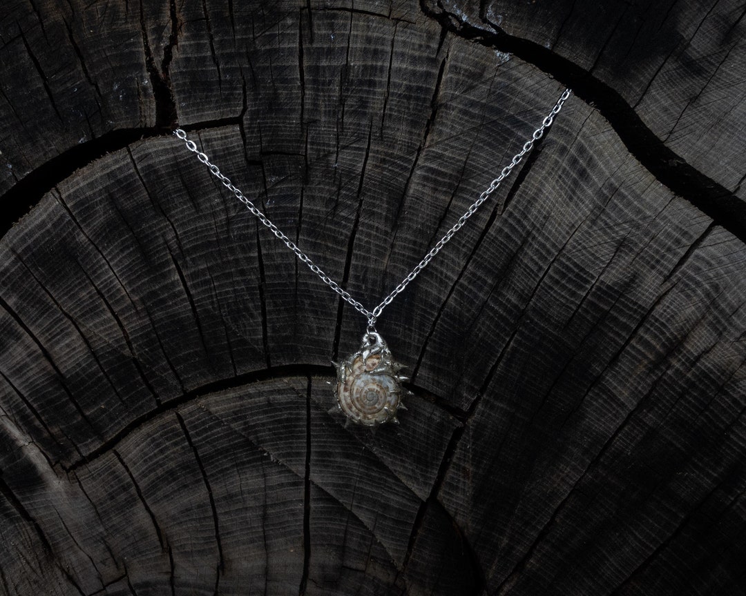 Spiky Snail Shell Pendant Necklace, Alt Jewelry, Cybersigilism ...