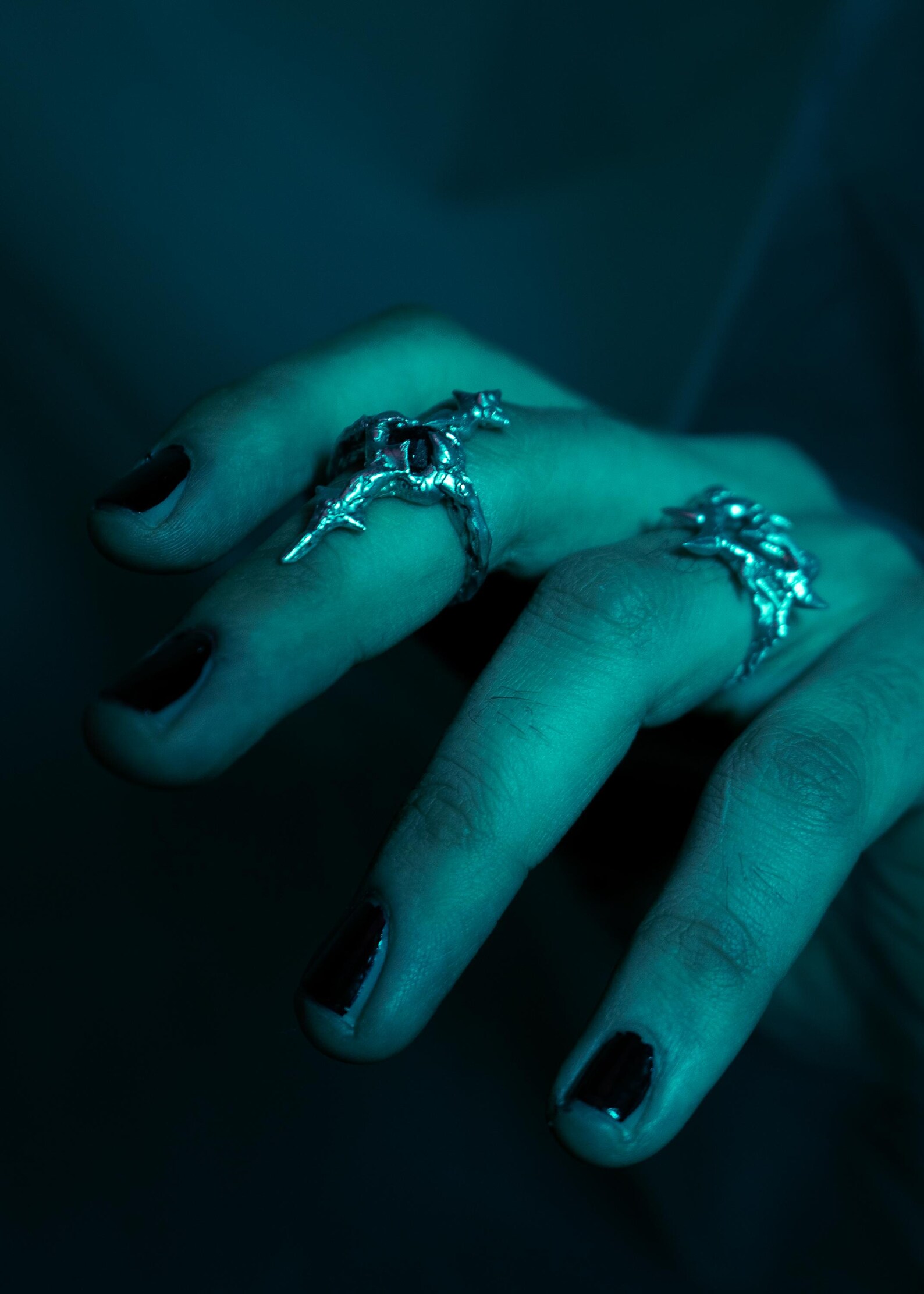 Spiky Sword Ring With a Red Crystal, Soft Soldered Cyberpunk Jewelry - Etsy