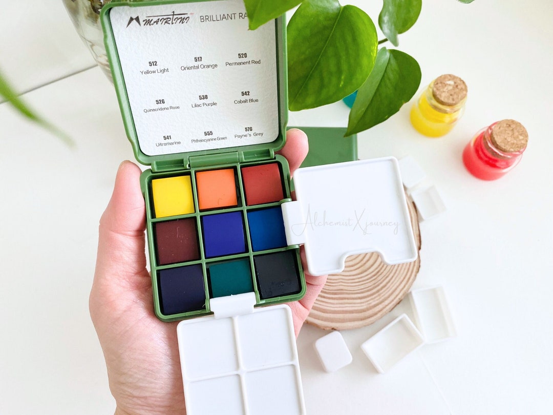 Mini Watercolor Palette, Compact, Portable Watercolour Paint Set ...