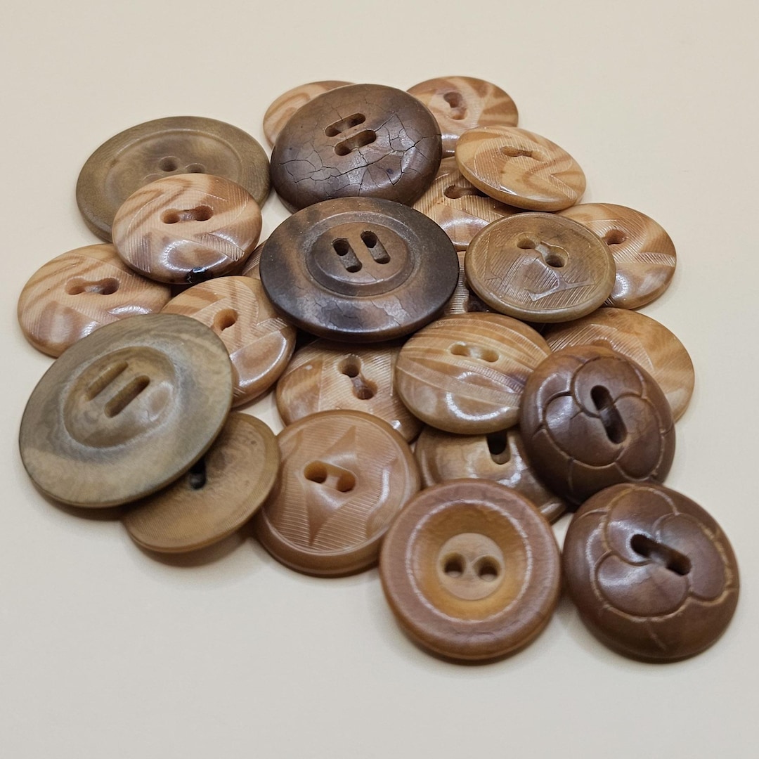 24 Vintage Sew-through Vegetable Ivory Buttons - Etsy