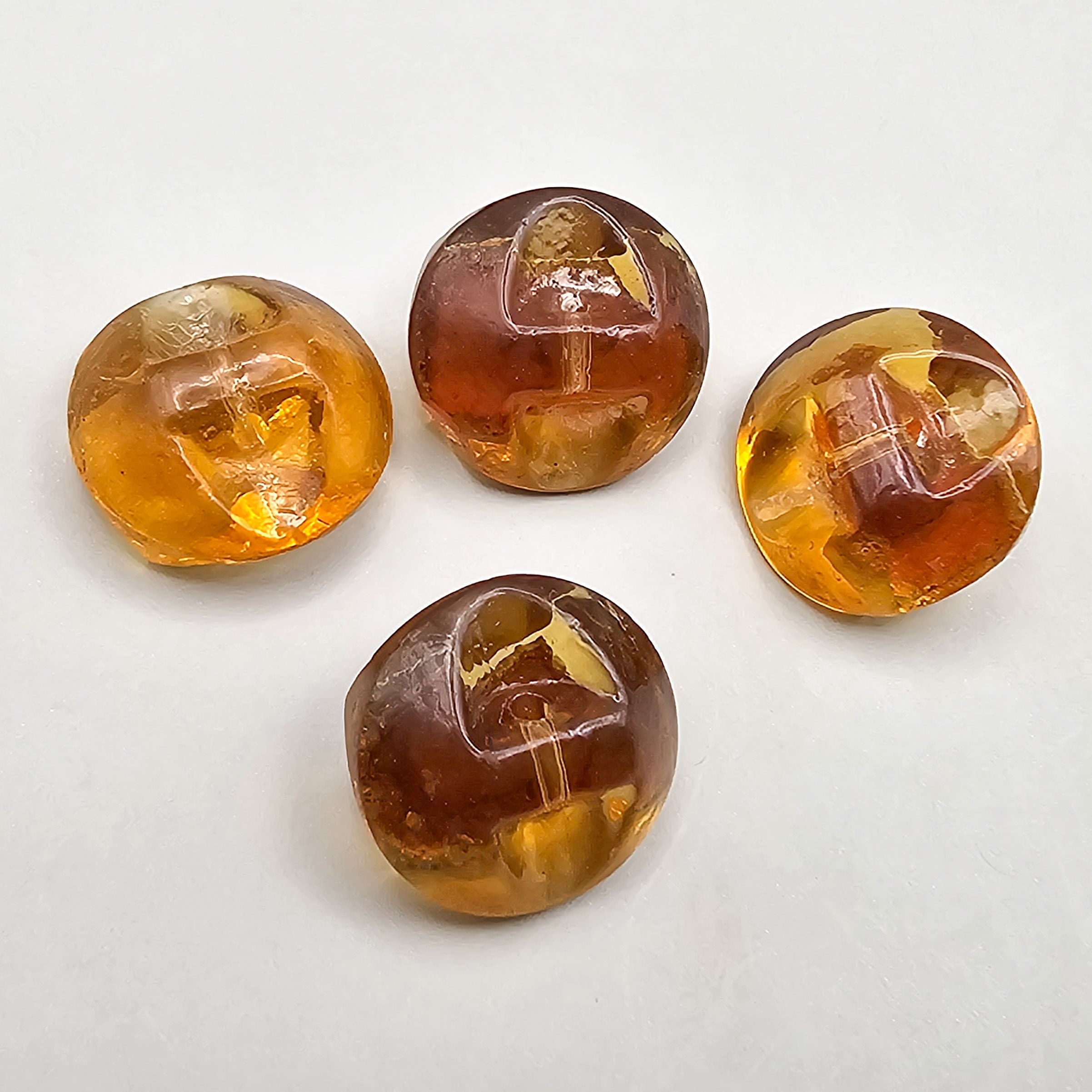 Set of 4 Late-1800s Tingue Glass Buttons - Etsy
