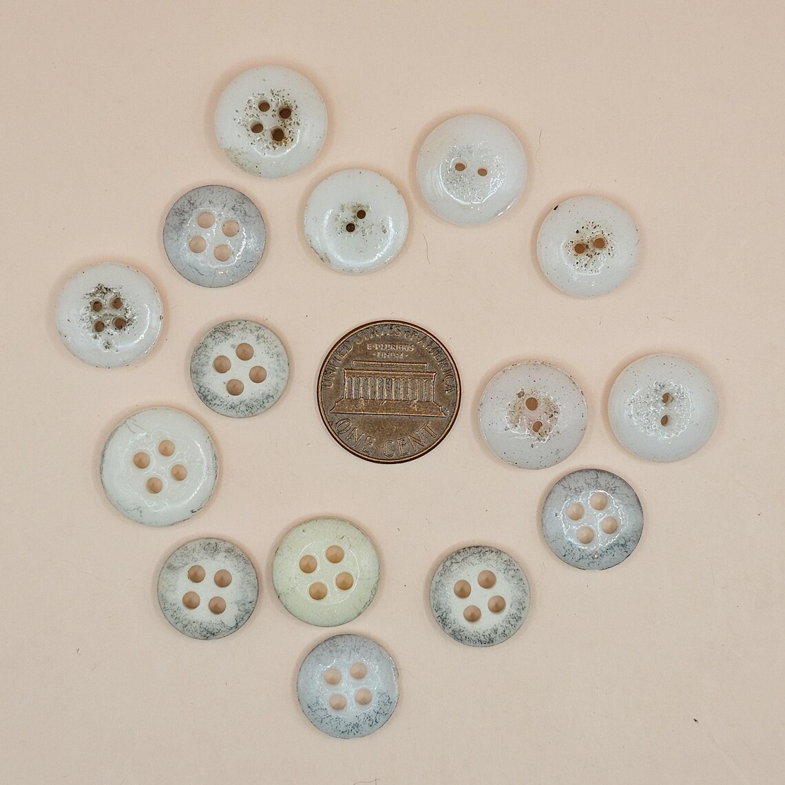 15 Vintage China Buttons - Etsy