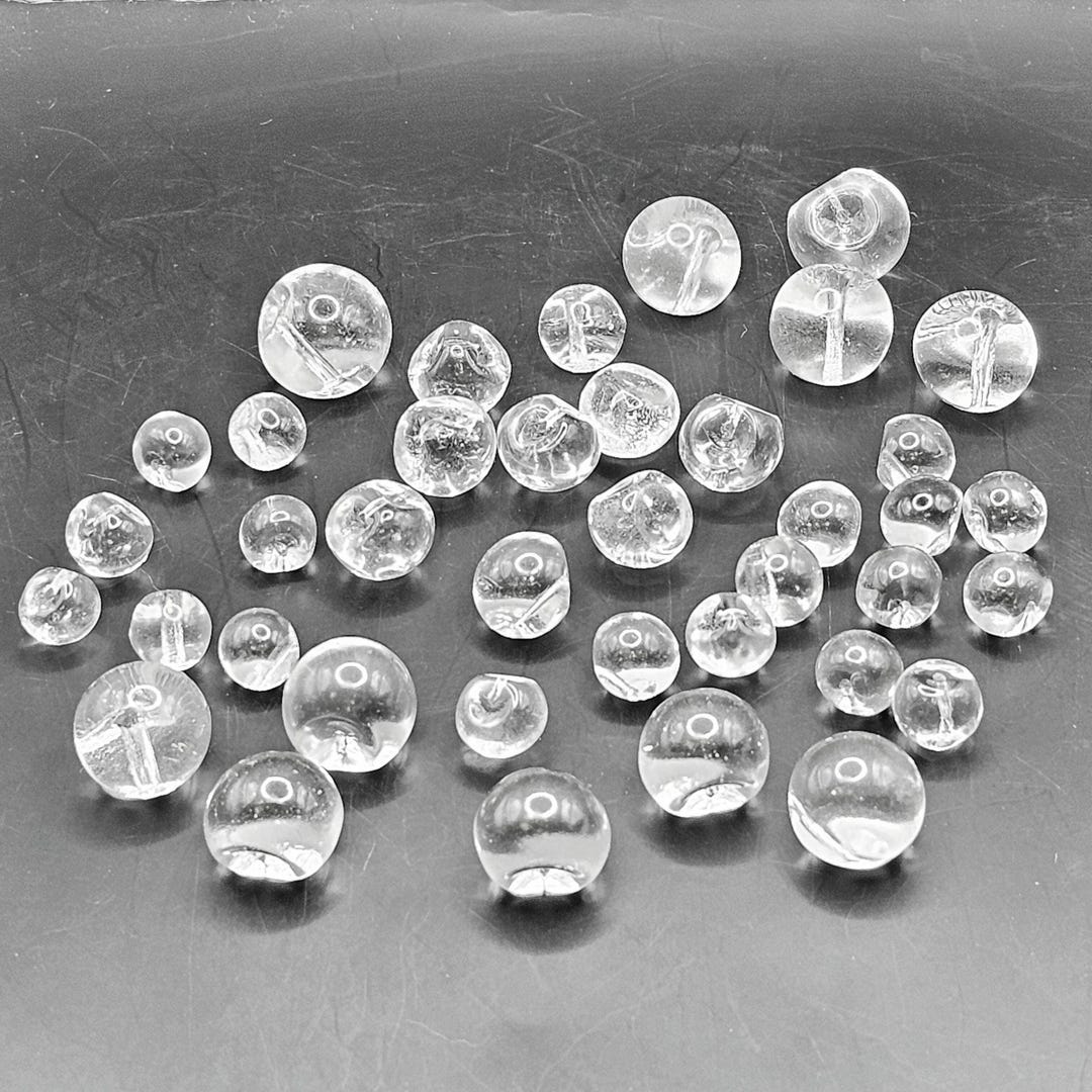 Vintage Clear Glass Ball Button (sold Individually) - Etsy