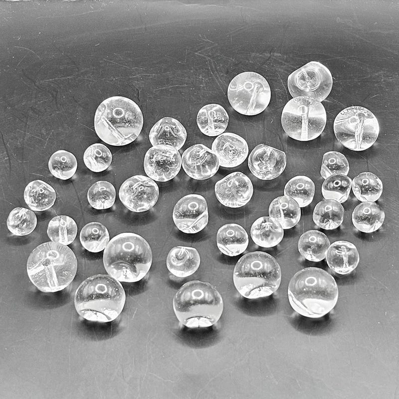 Clear Glass Buttons - Etsy