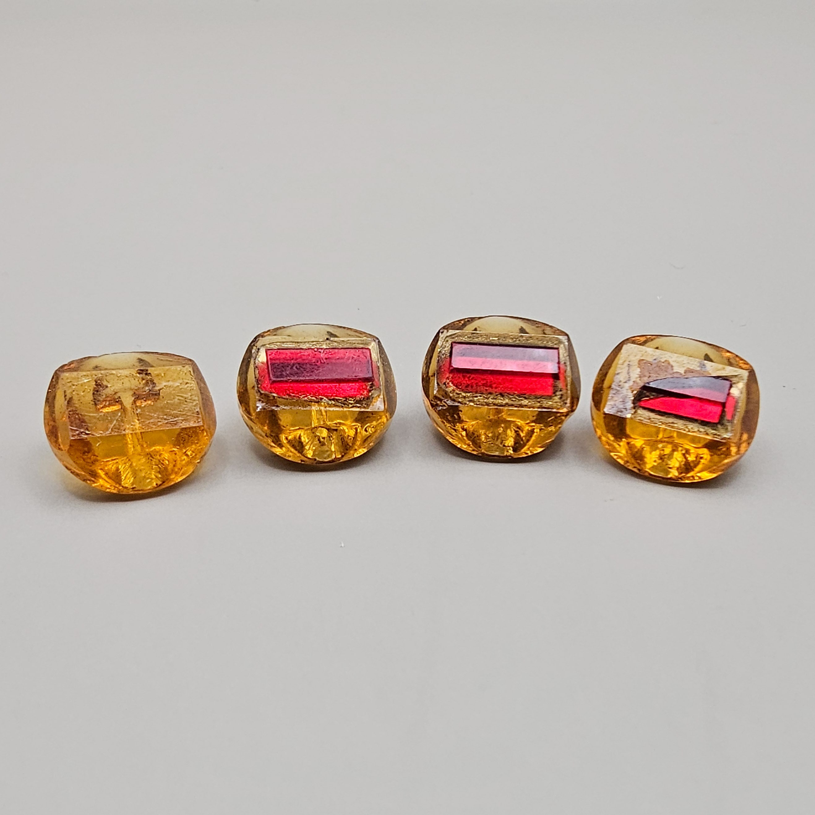 Set of 4 Late-1800s Tingue Glass Buttons - Etsy