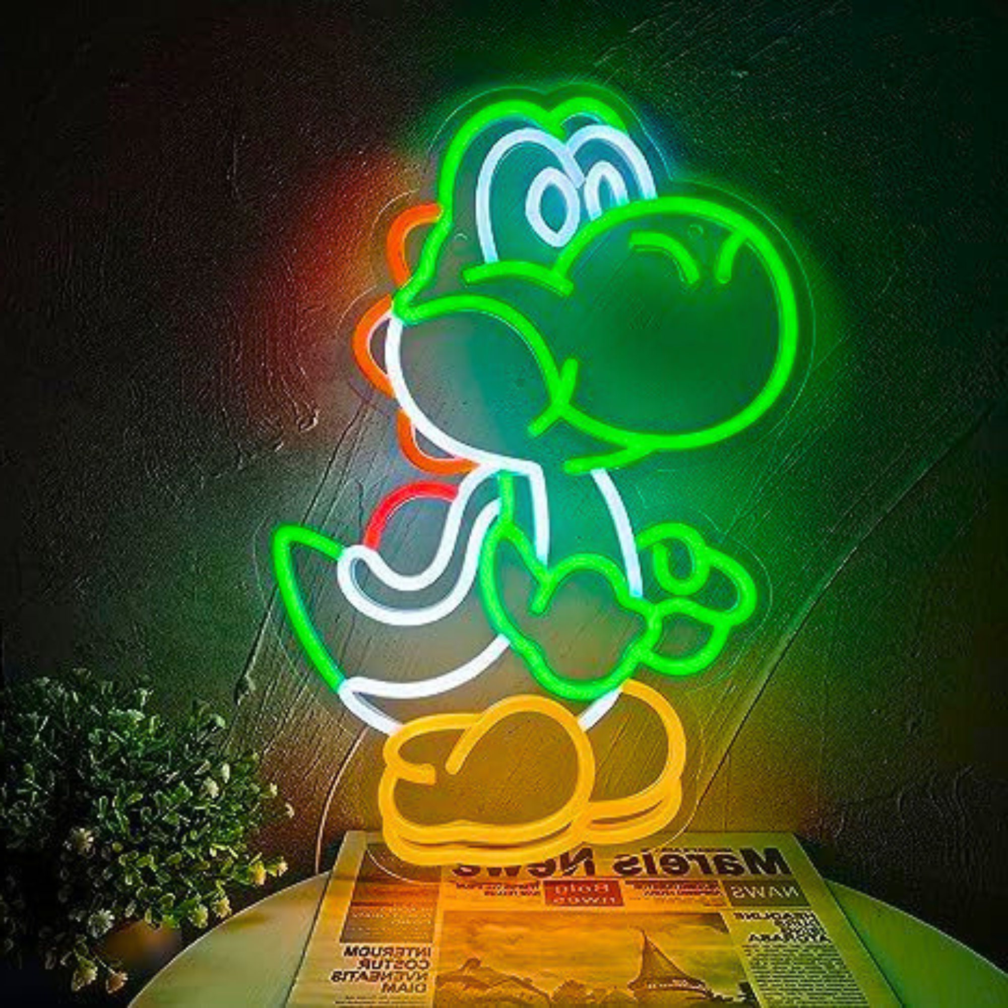 Custom Nintendo Mario Bros Yoshi Neon Light Sign, Super Mario Yoshi ...
