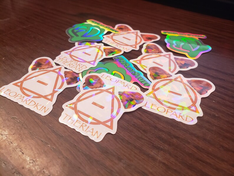 Holographic Leopard Therian Thetadelta Sticker Pack Exclusive From the ...