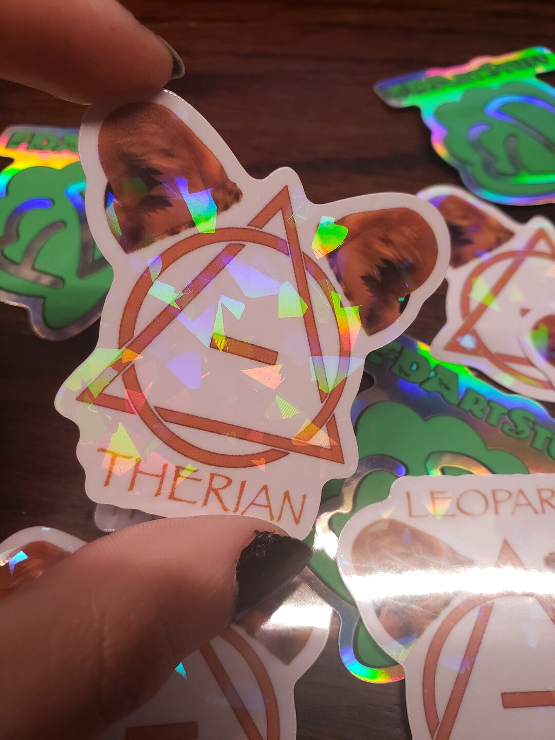 Holographic Leopard Therian Thetadelta Sticker Pack Exclusive From the ...