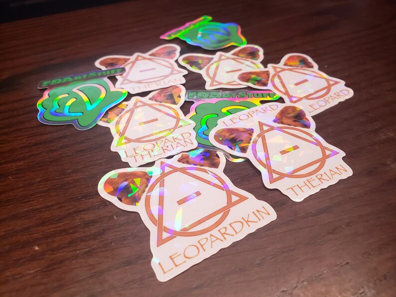 Holographic Leopard Therian Thetadelta Sticker Pack Exclusive From the ...