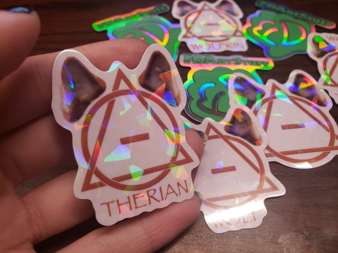 Holographic Wolf Therian Thetadelta Sticker Pack Exclusive From the ...