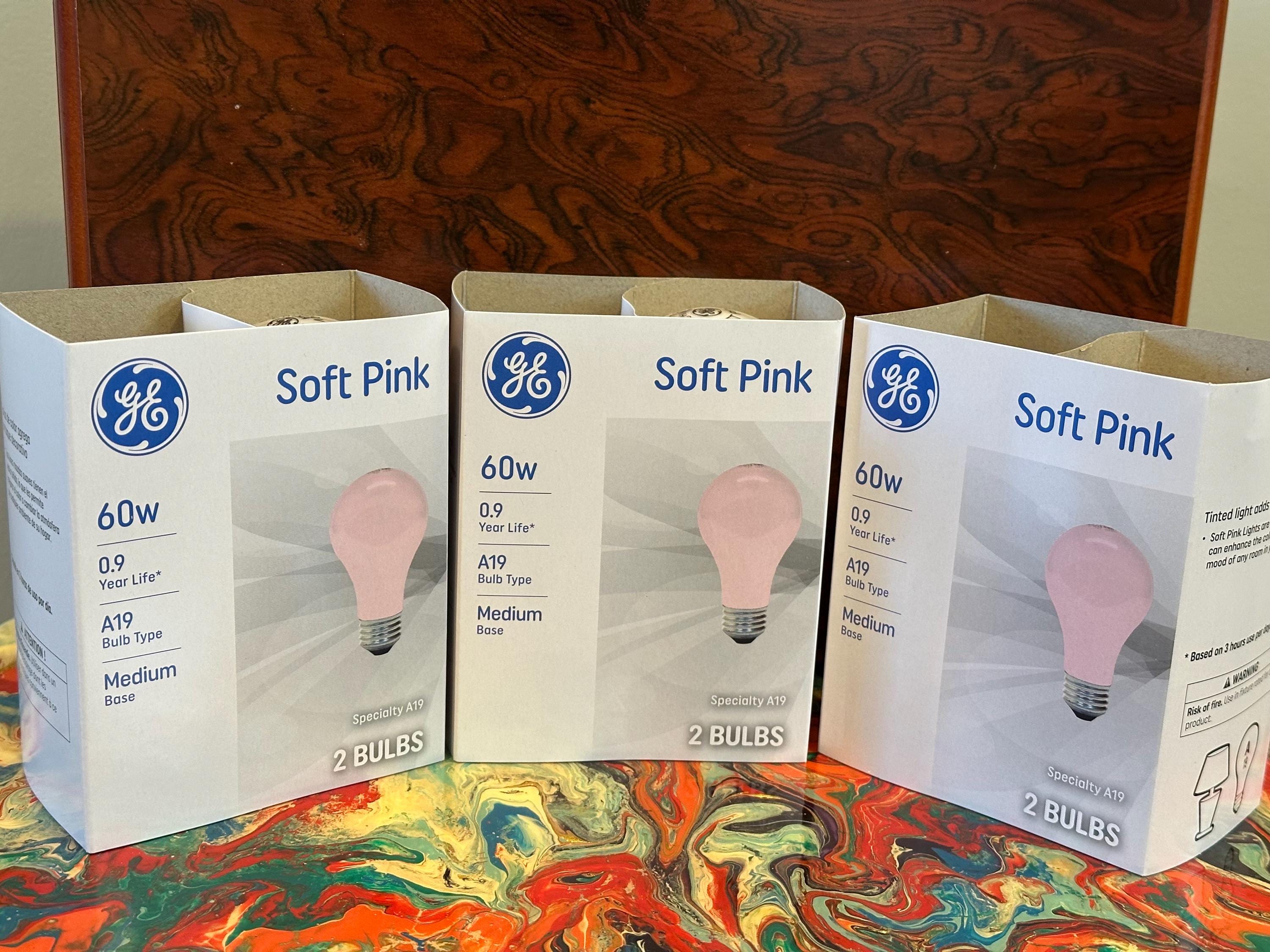 GE Lighting - Specialty - “PINK” 60-watt Light Bulbs 3 Packs/6 Bulbs ...