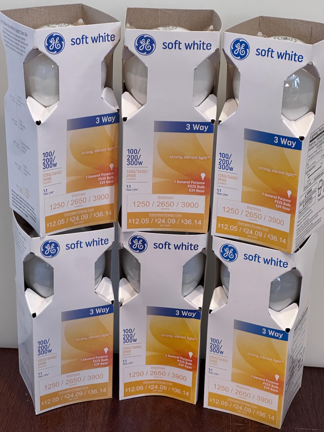 GE - Mogul-base - Soft White - 3 Way - 100/200/300 Watts - E39 Base ...
