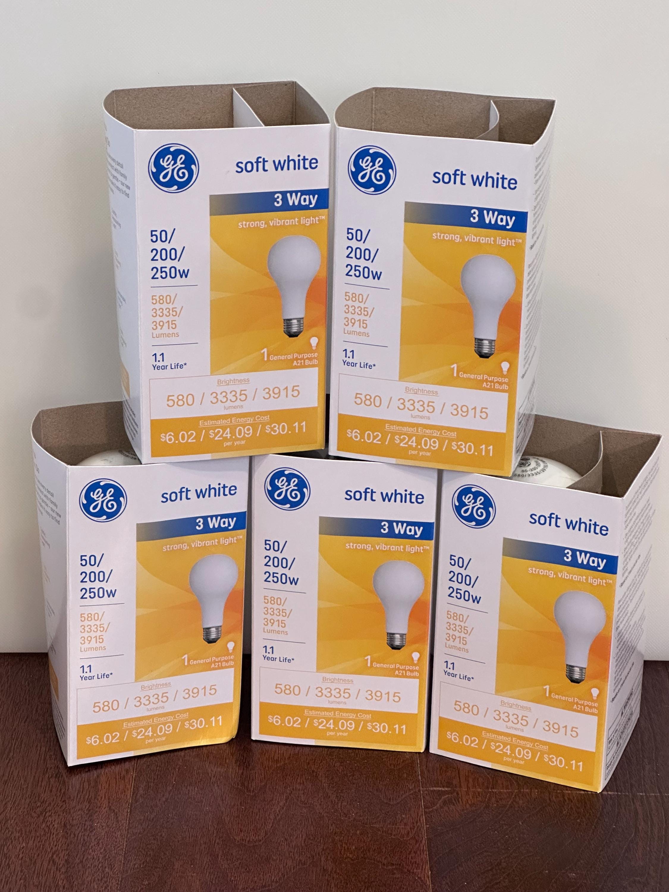 GE - 3 Way - Soft White - Light Bulbs - 50/200/250 Watts - A21 - Old ...