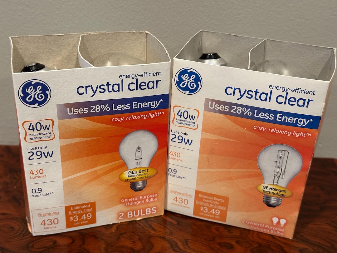 GE - Crystal Clear - 40w Light Bulbs - 2 Packs/4 Bulbs - Old Style ...