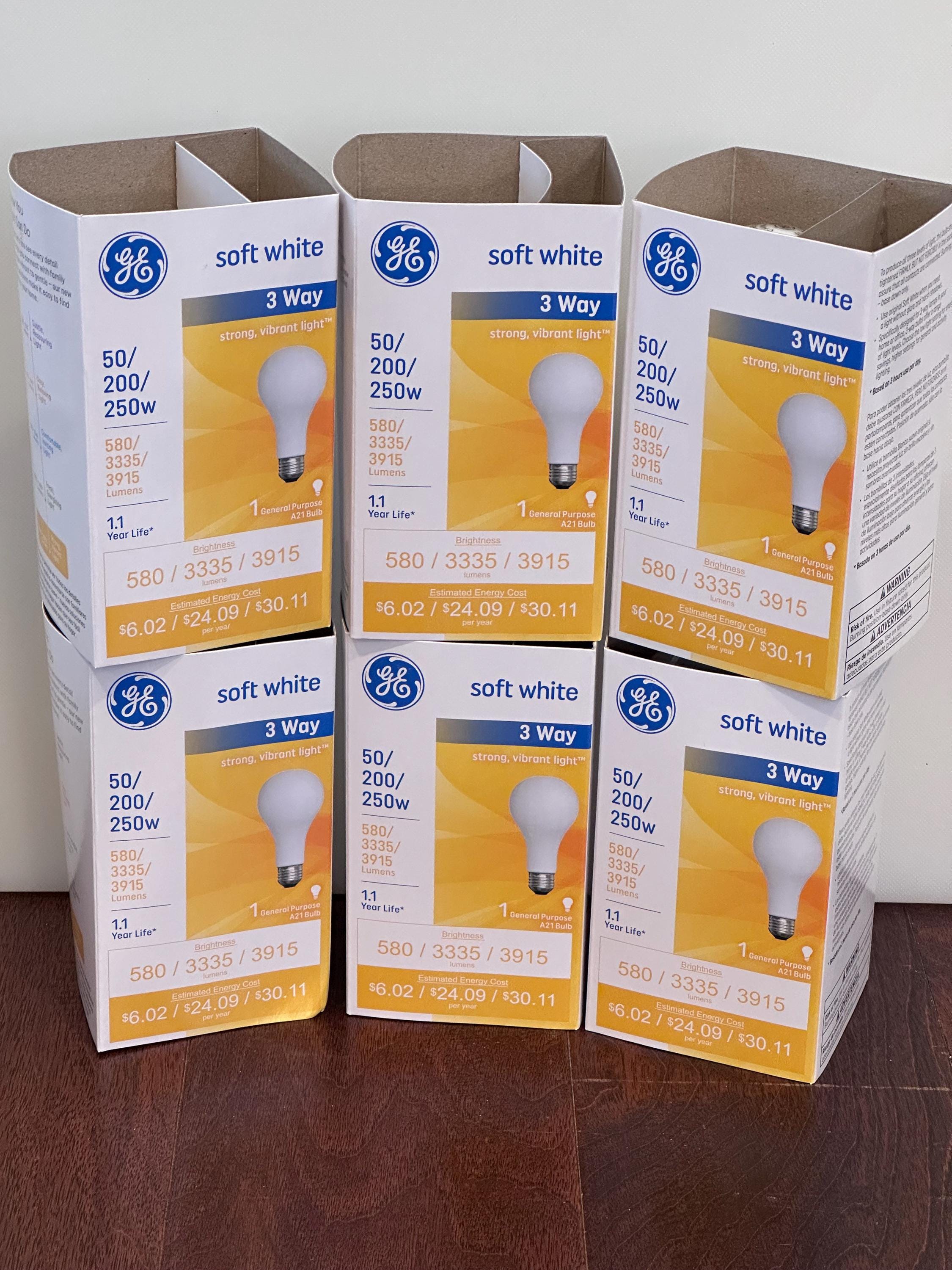 GE - 3 Way - Soft White - Light Bulbs - 50/200/250 Watts - A21 - Old ...