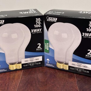 Feit Electric - Soft White - 3 Way Light Bulbs - 30/70/100 - A21 - 2 ...