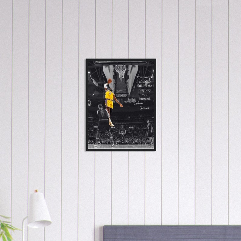 Lebron James Quotes Wall Decor Inspirational Poster Canvas Basketball ...