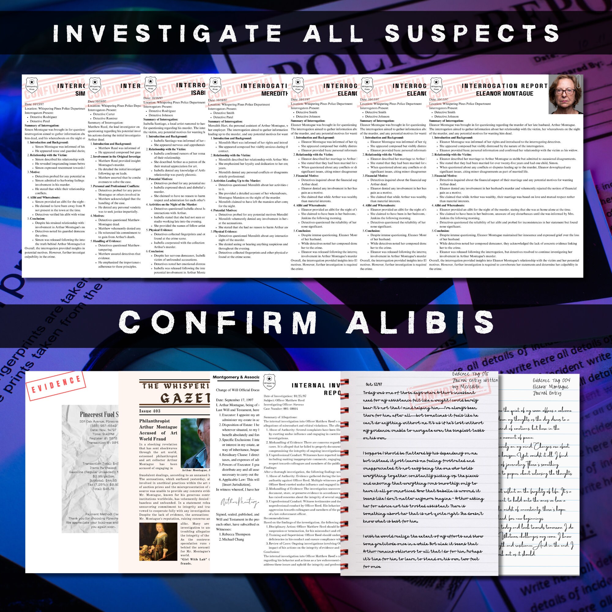 Printable Murder Mystery Case File 2 Pack Murder Mystery Digital ...