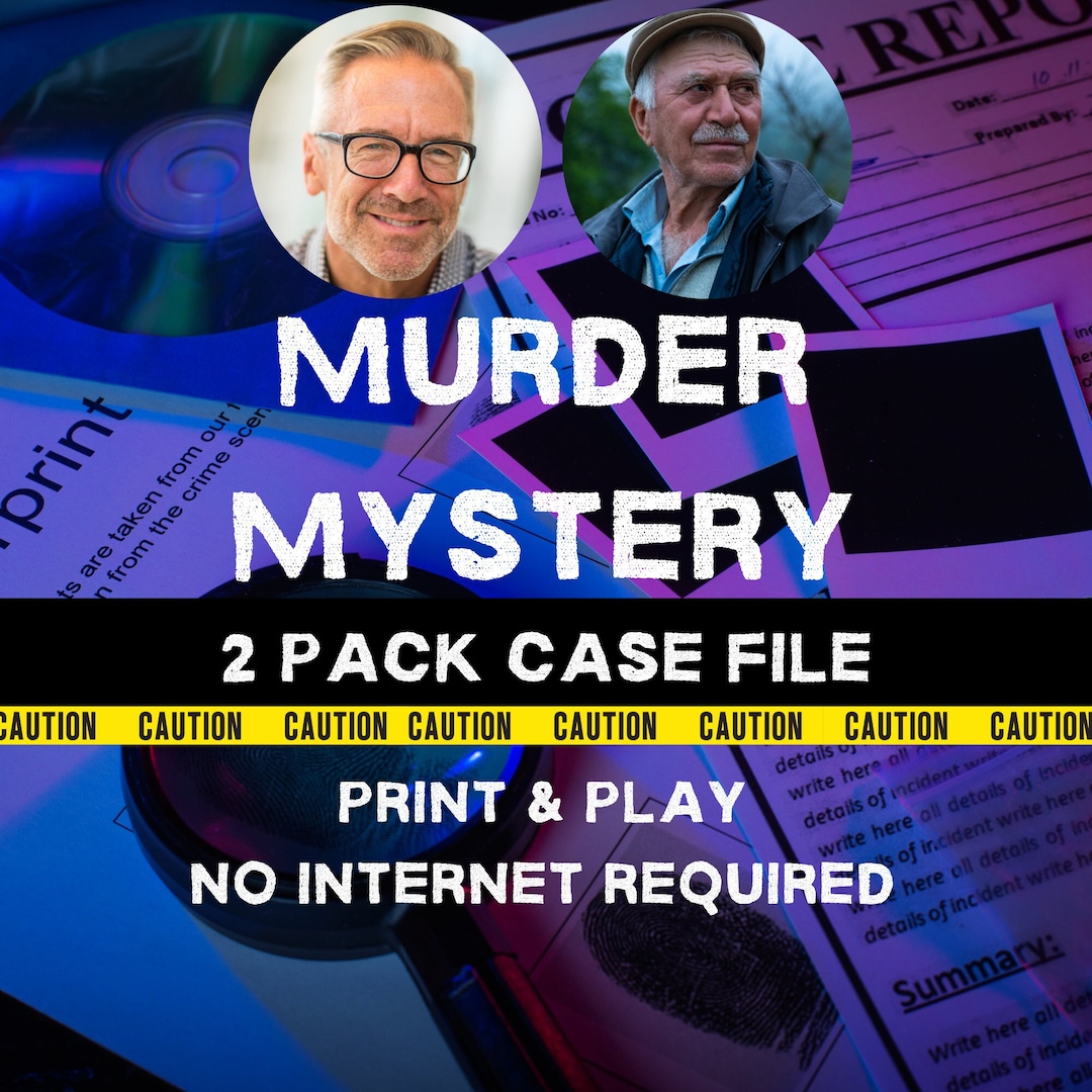 Printable Murder Mystery Case File 2 Pack Murder Mystery Digital ...