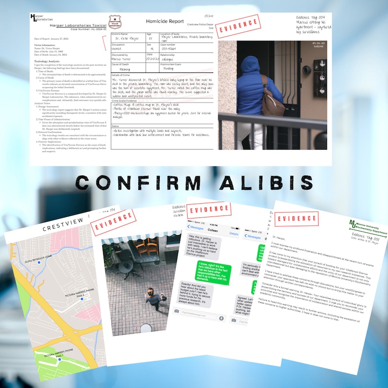 Printable Murder Mystery Case File Mystery Date Night Detective True ...