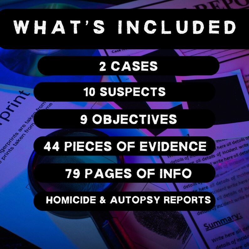 Printable Murder Mystery Case File 2 Pack Murder Mystery Digital ...