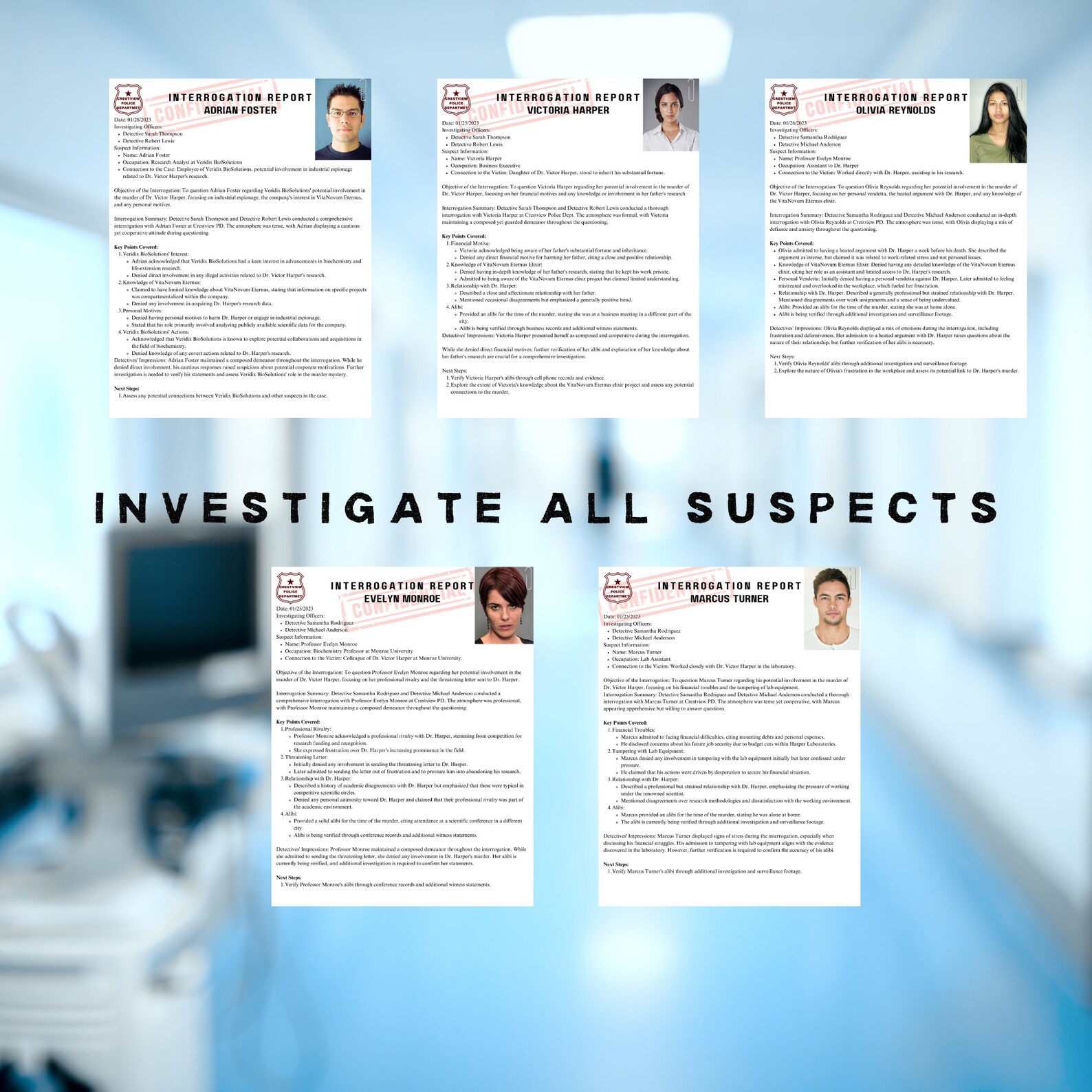Printable Murder Mystery Case File | Mystery Date Night | Detective ...