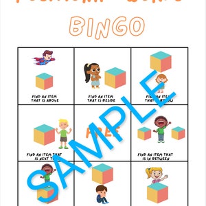 Grocery Store and Positional Words Bingo - Etsy
