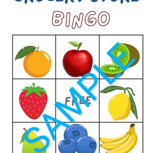 Grocery Store and Positional Words Bingo - Etsy