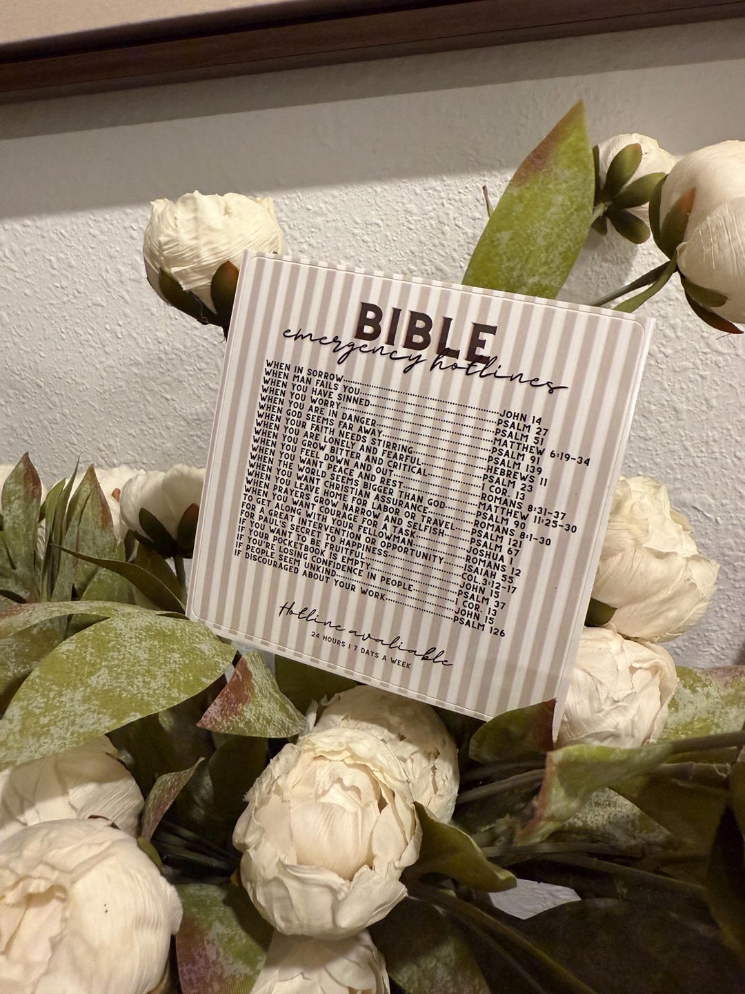 Emergency Numbers Bible Sticker - Etsy