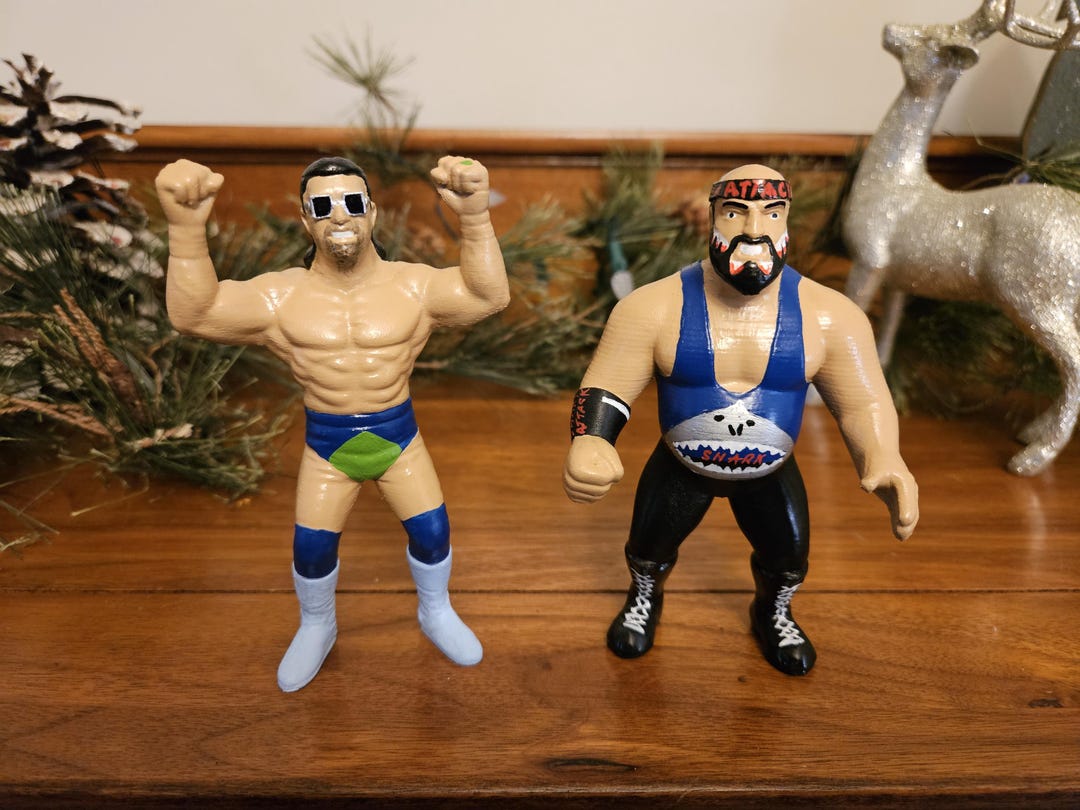 Wcw Wwf Wwe Shark and Diamond Studd Figures Galoob Osftm Ljn - Etsy