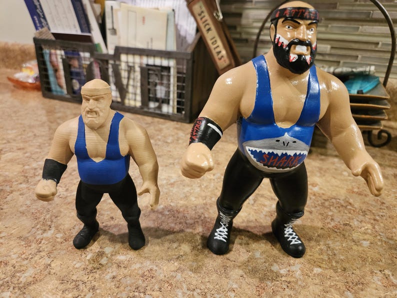 Wcw Wwf Wwe Shark and Diamond Studd Figures Galoob Osftm Ljn - Etsy