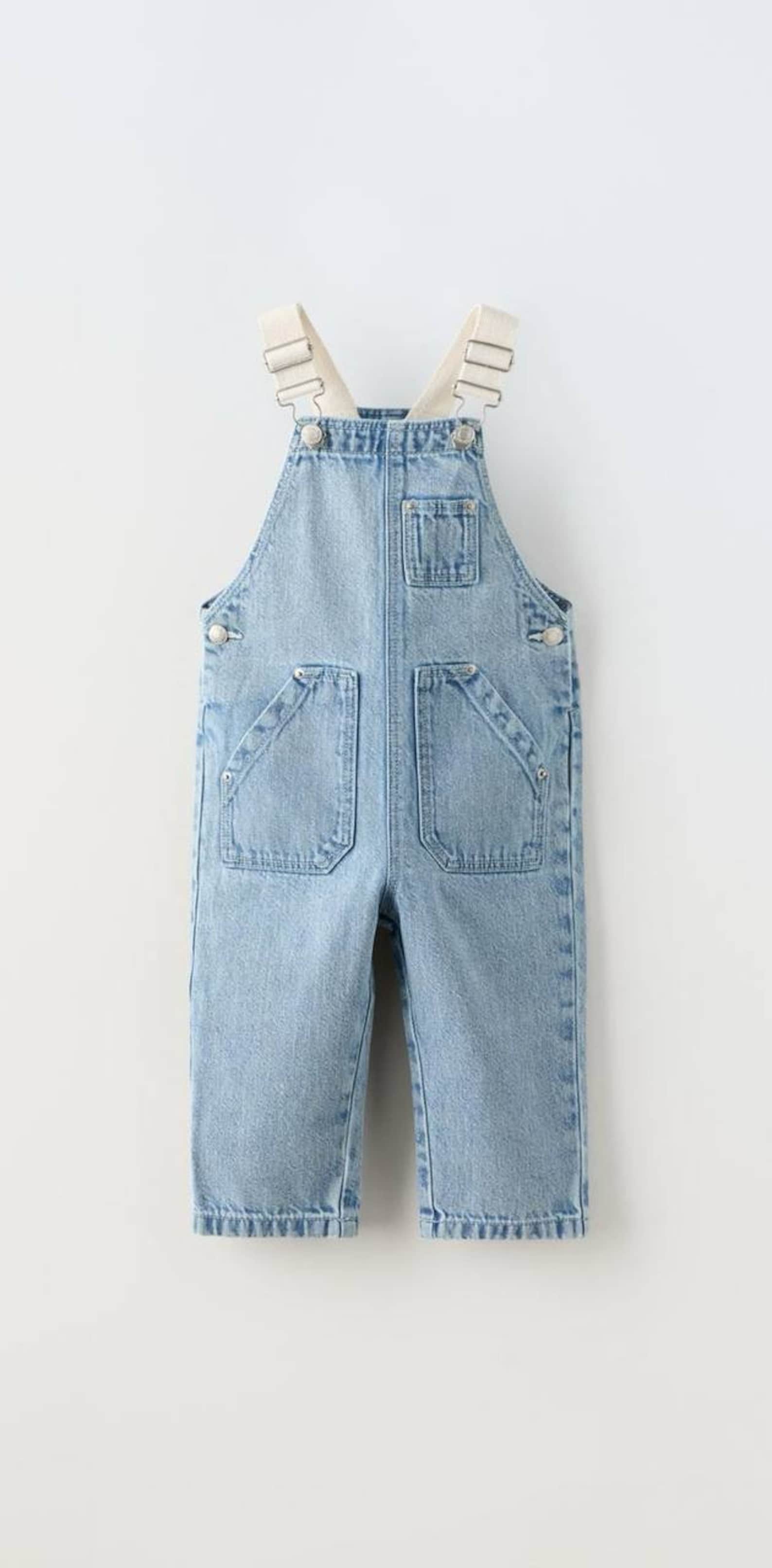 Distressed Denim Short Overalls for Kids Adjustable Straps, Comfortable ...