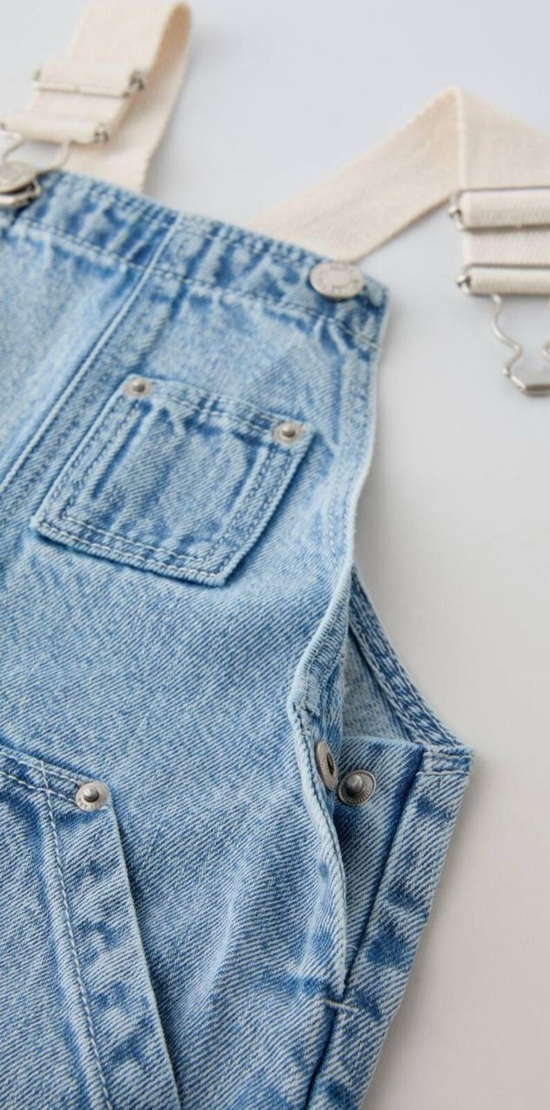 Distressed Denim Short Overalls for Kids Adjustable Straps, Comfortable ...