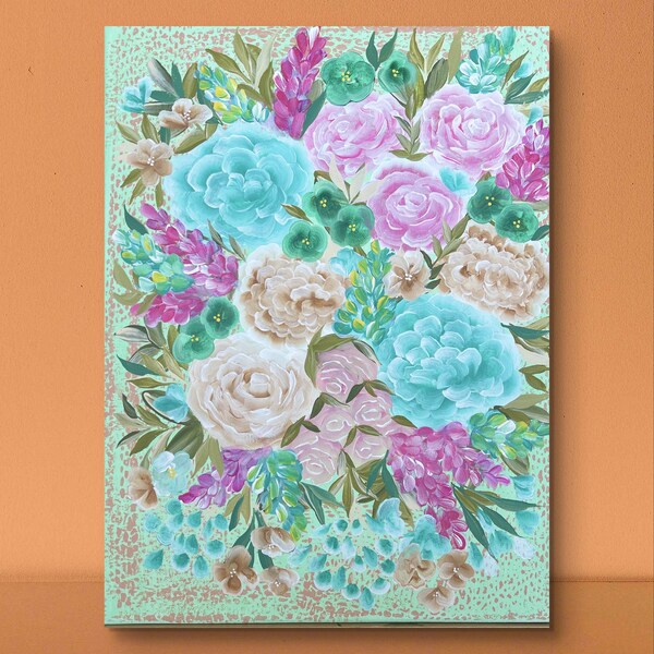 Acrylic Painting Flowers - Etsy