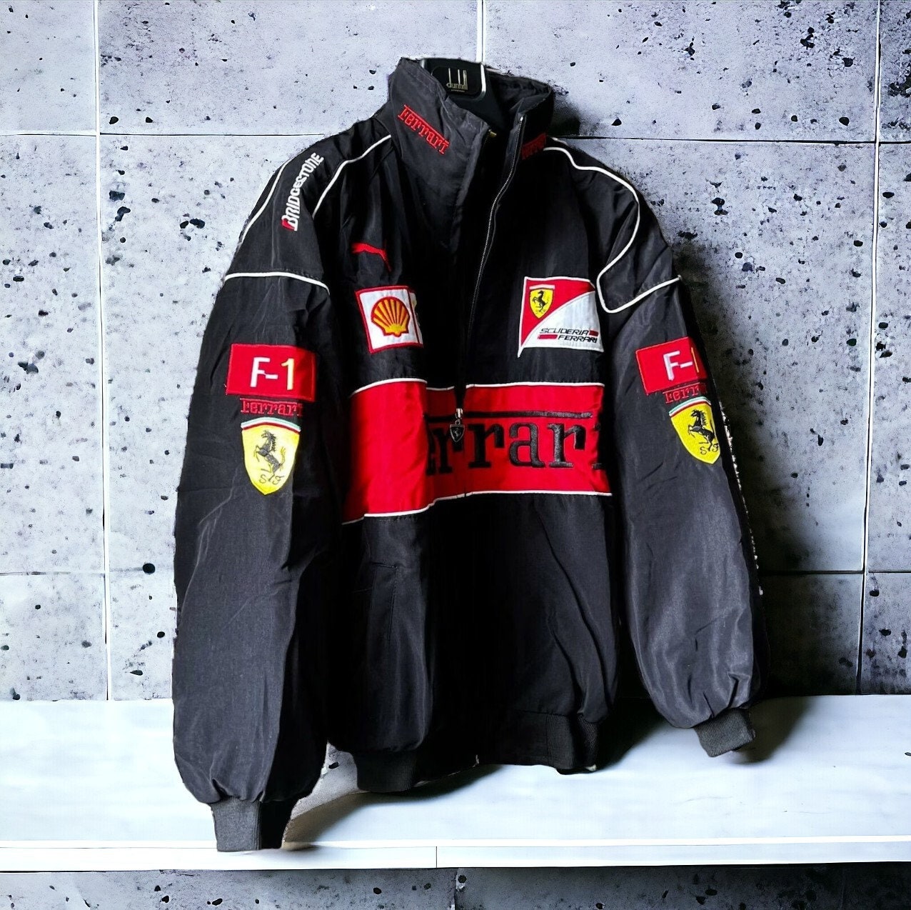 Ferrari F1 Jacket, Embroidered Racing Jacket, Formula 1 Vintage Jacket, Vintage Unisex Racing ...