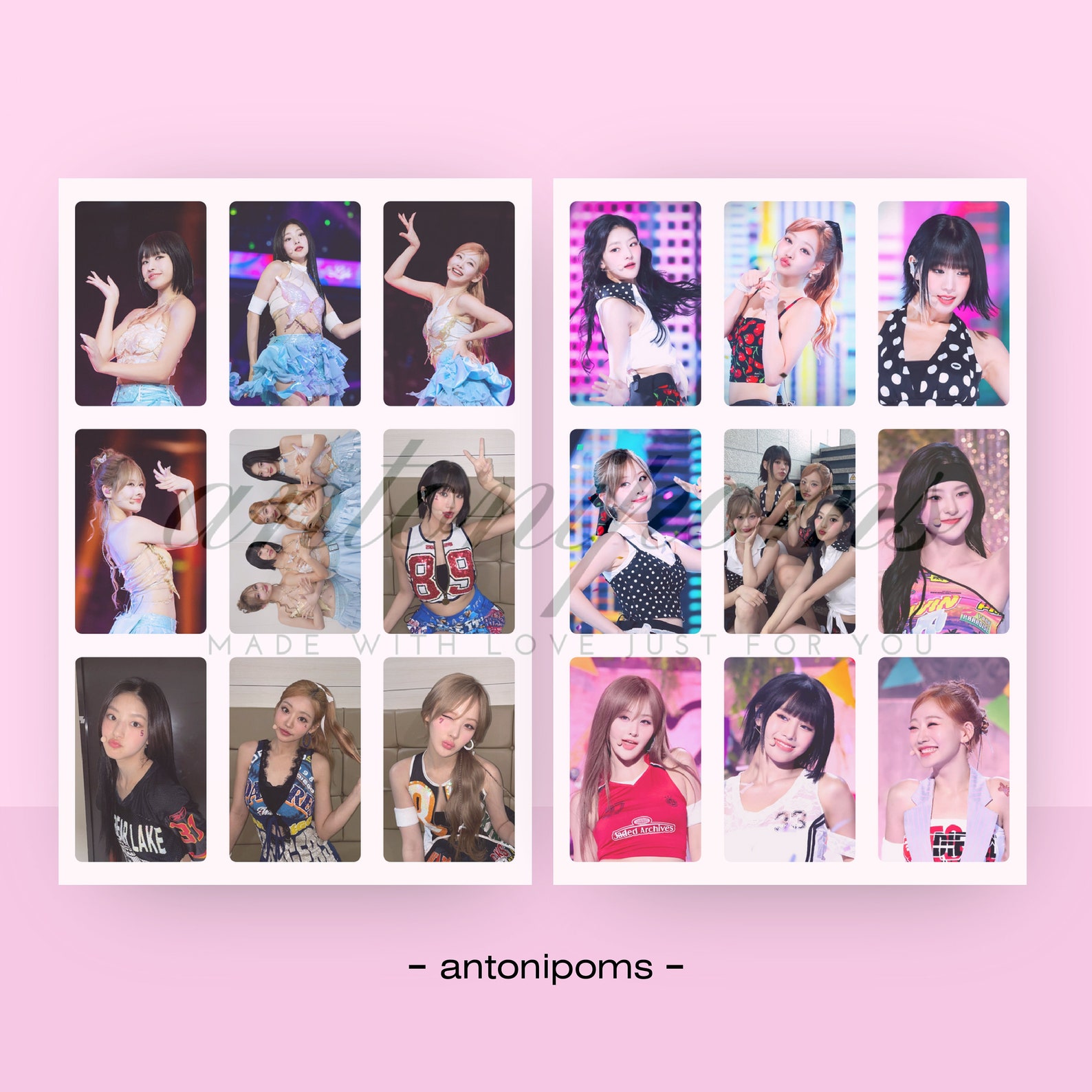 KISS OF LIFE Digital Photocards Set sticky Templates, Kpop Pcs ...