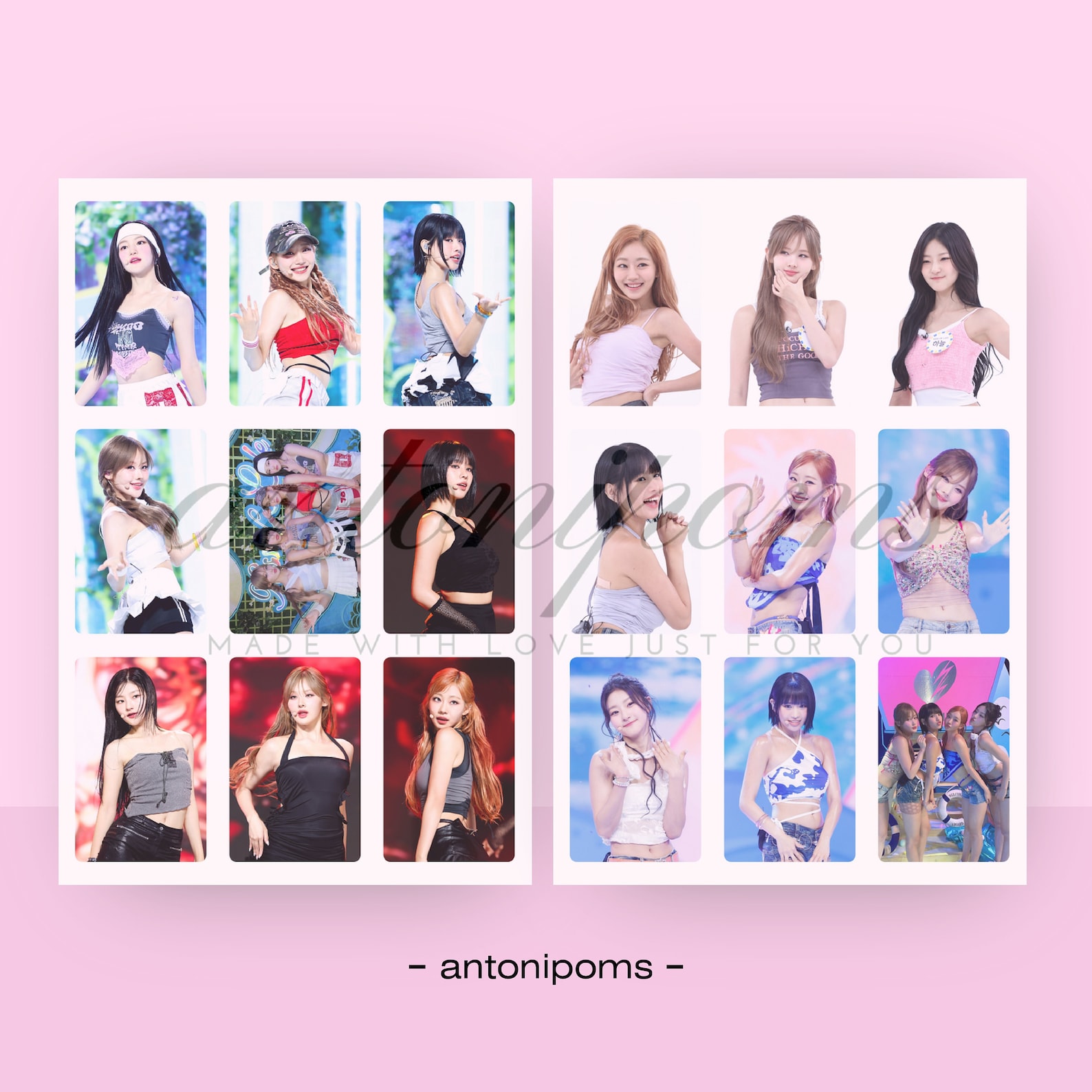 KISS OF LIFE Digital Photocards Set sticky Templates, Kpop Pcs ...