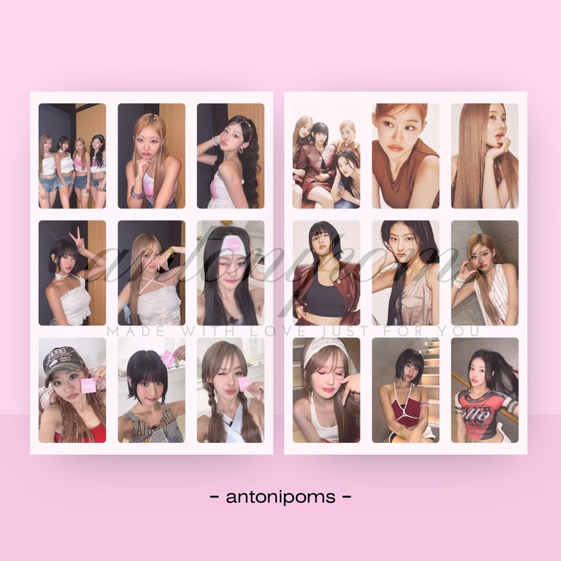 KISS OF LIFE Digital Photocards Set sticky Templates, Kpop Pcs ...