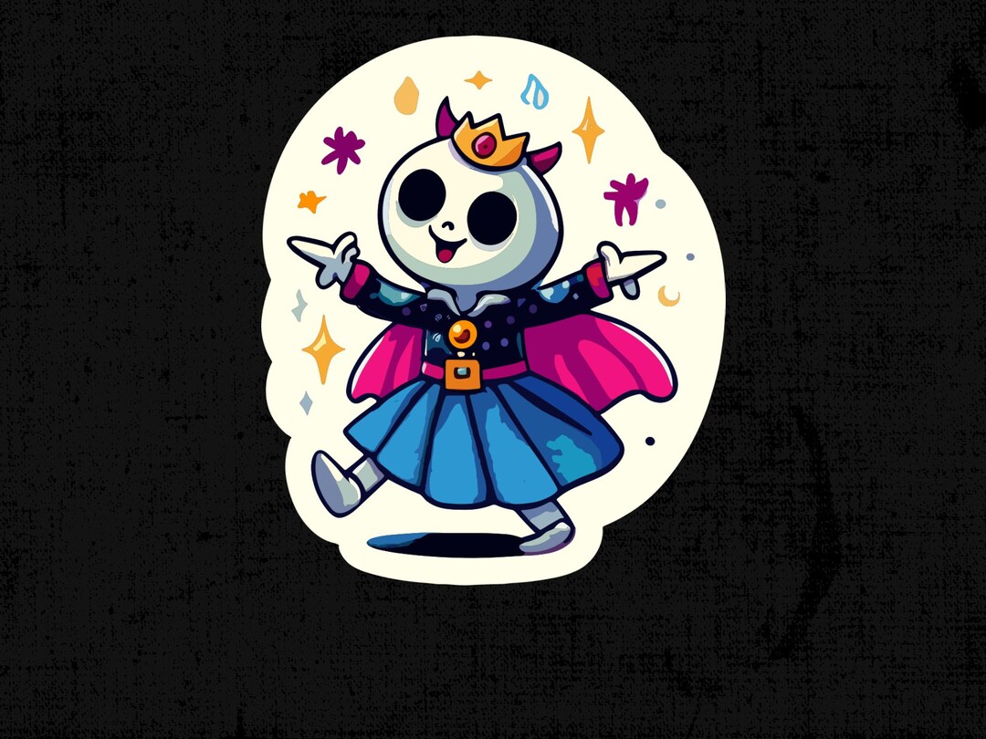 Cute Skeleton Princess Sticker Svg Downloadable File With Png Eps Dfx ...