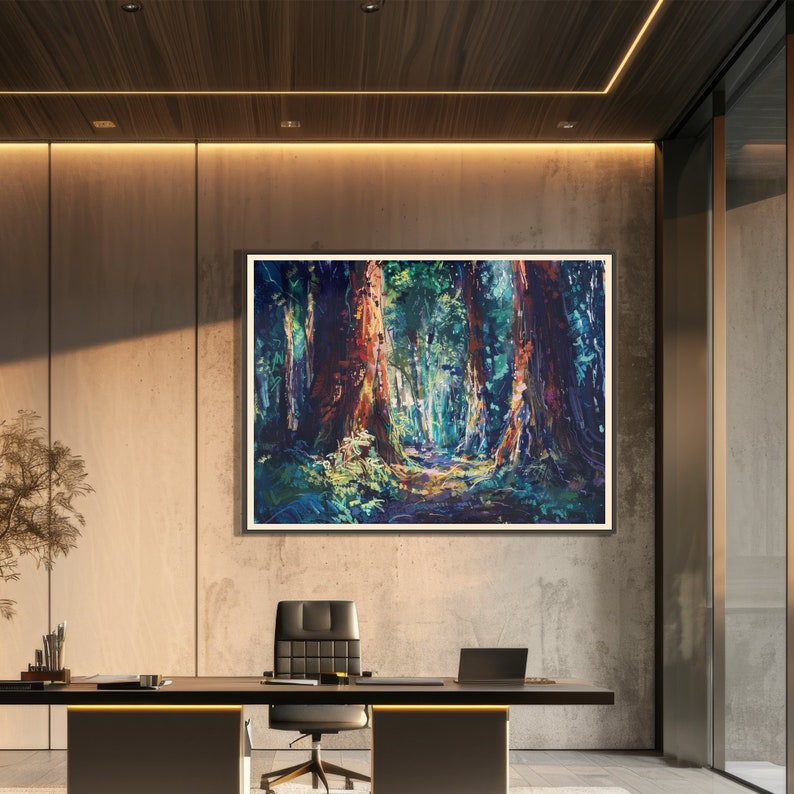 Printable Canvas Painting Ancient Grove - Etsy