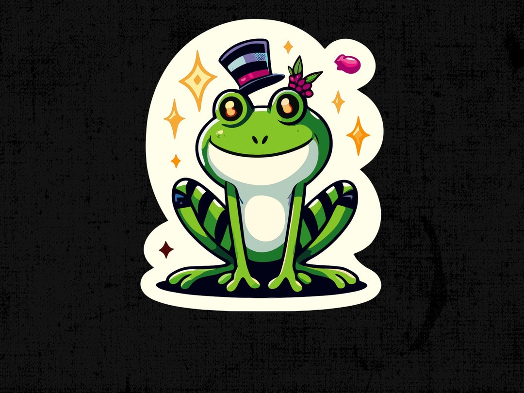 Cute Frog With Top Hat Svg Downloadable File Also Includes Png Eps Dfx ...