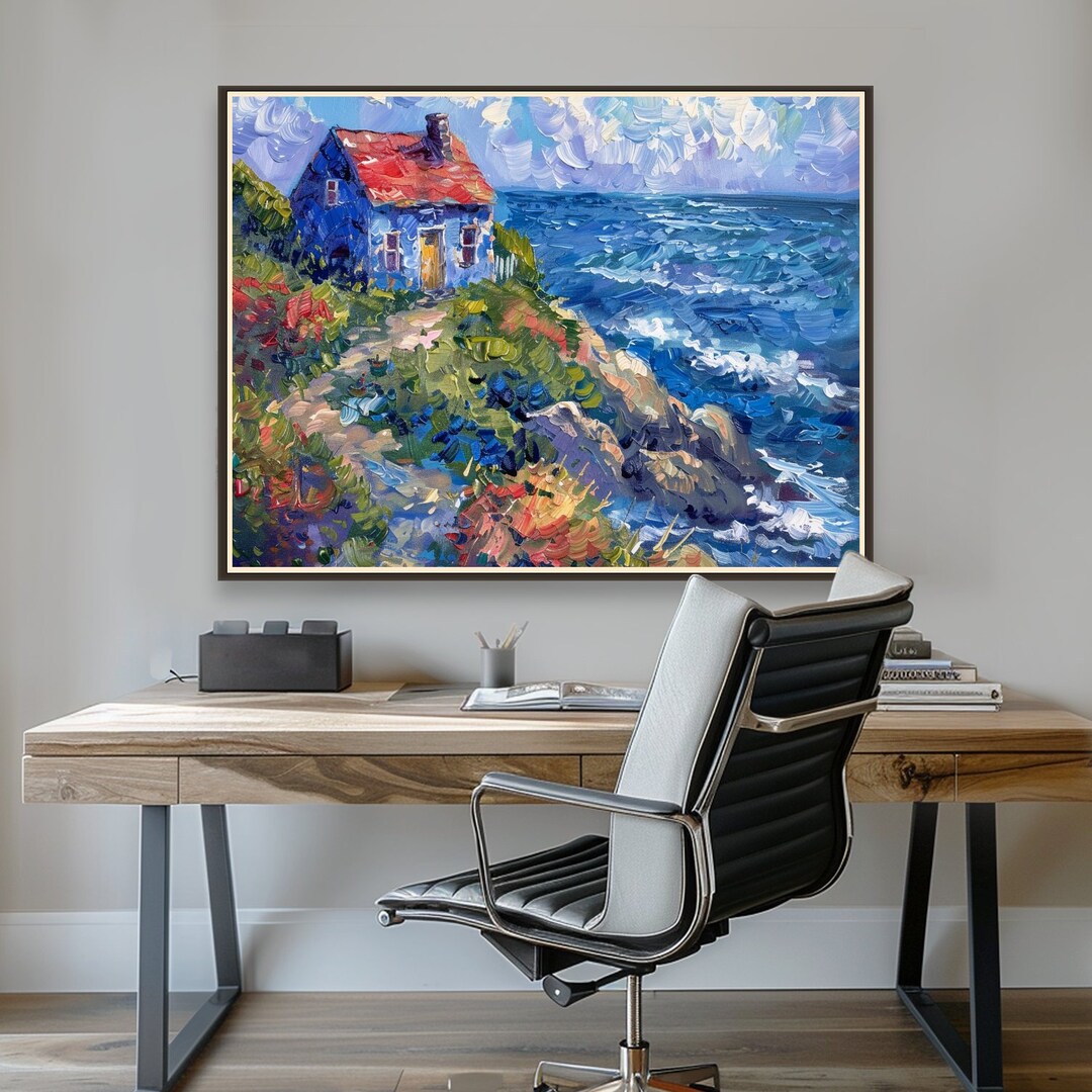 Printable Canvas Painting Seaside Retreat - Etsy