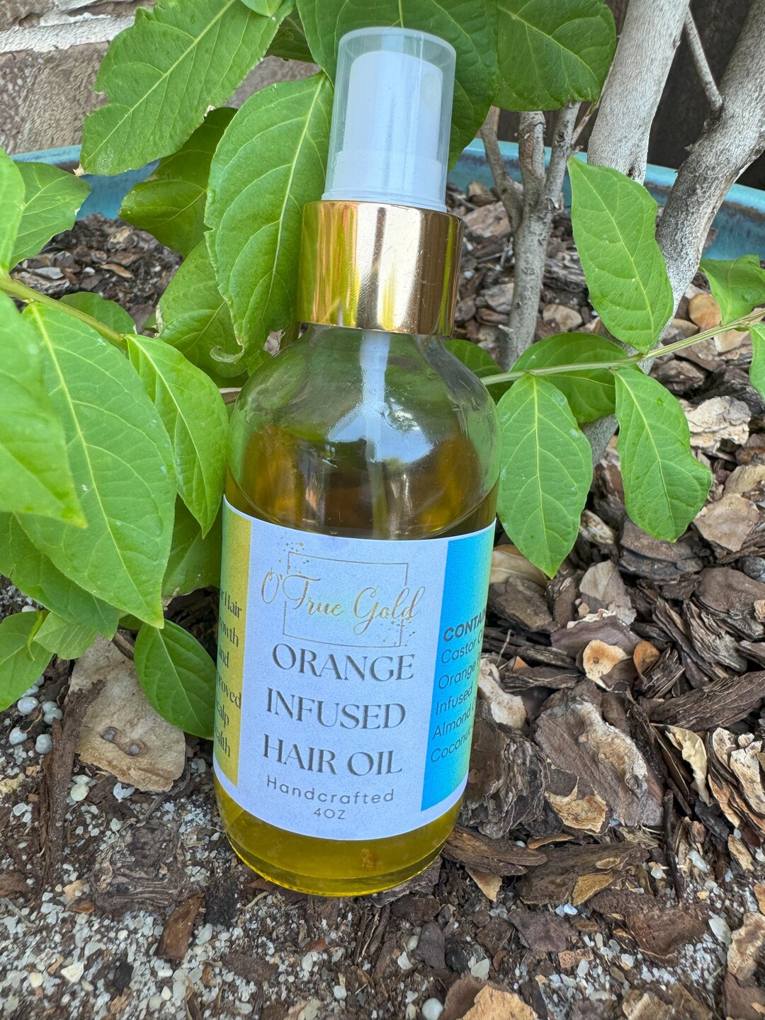 Orange Infused Hair Care Treatment With Castor Coconut Oil and Vitamin C Stimulating Scalp ...