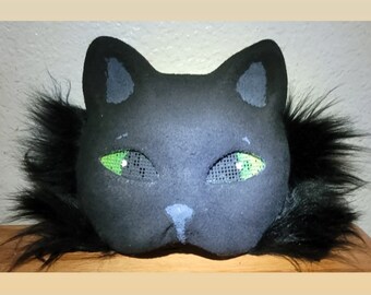 Three Eyed Black Cat Therian Mask Gear Costume Furry - Etsy