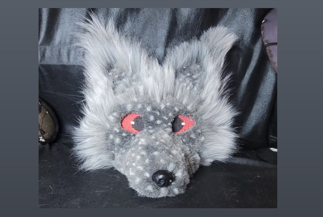 Gray Wolf Full Fur Face Therian Mask - Etsy