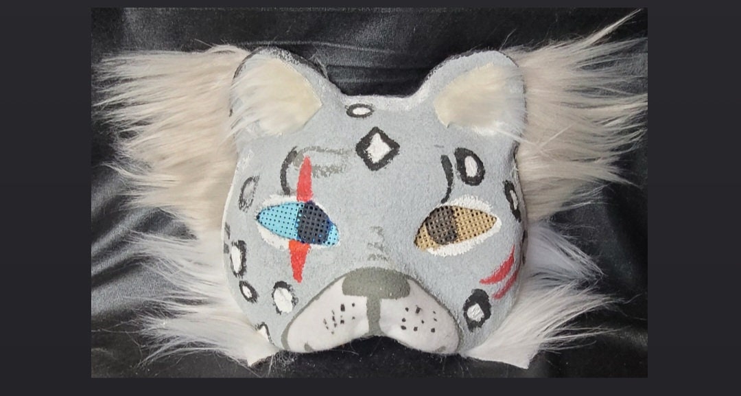 Snow Leopard Therian Cat Mask - Etsy