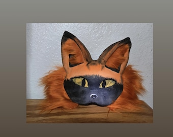 Airbrushed Cross Fox Therian Mask - Etsy