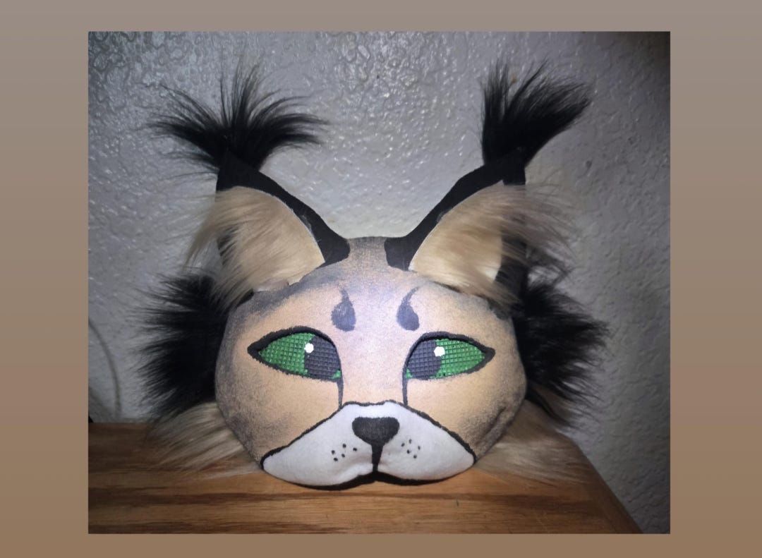 Caracal Cat Therian Mask - Etsy